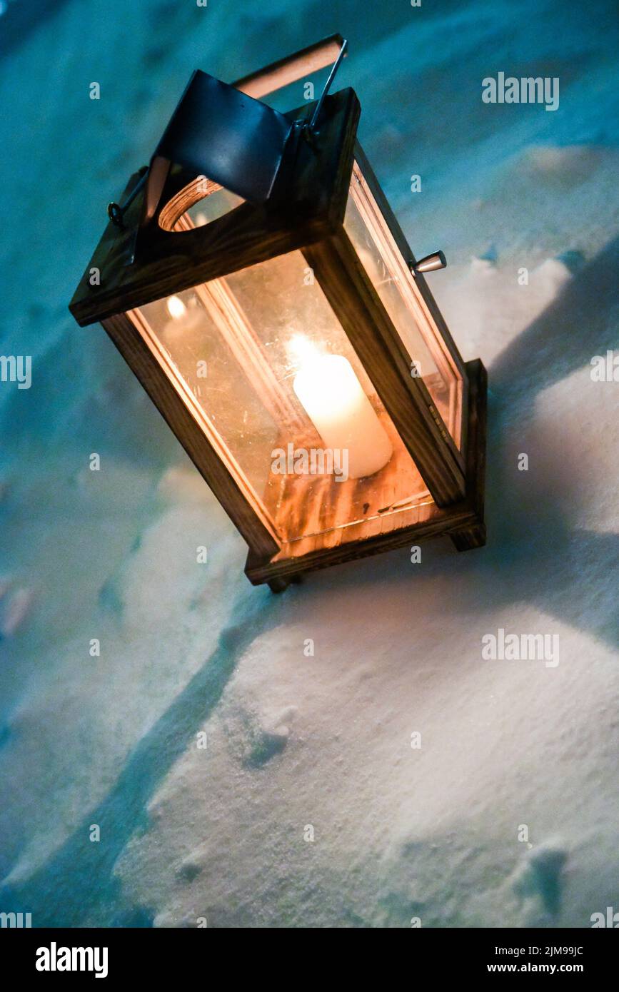 Candle light lantern Stock Photo - Alamy