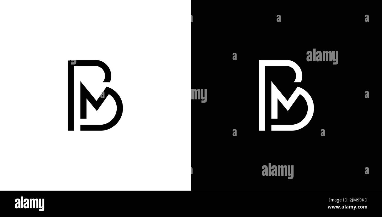 Modern and professional letter BM initials logo design Stock Vector ...