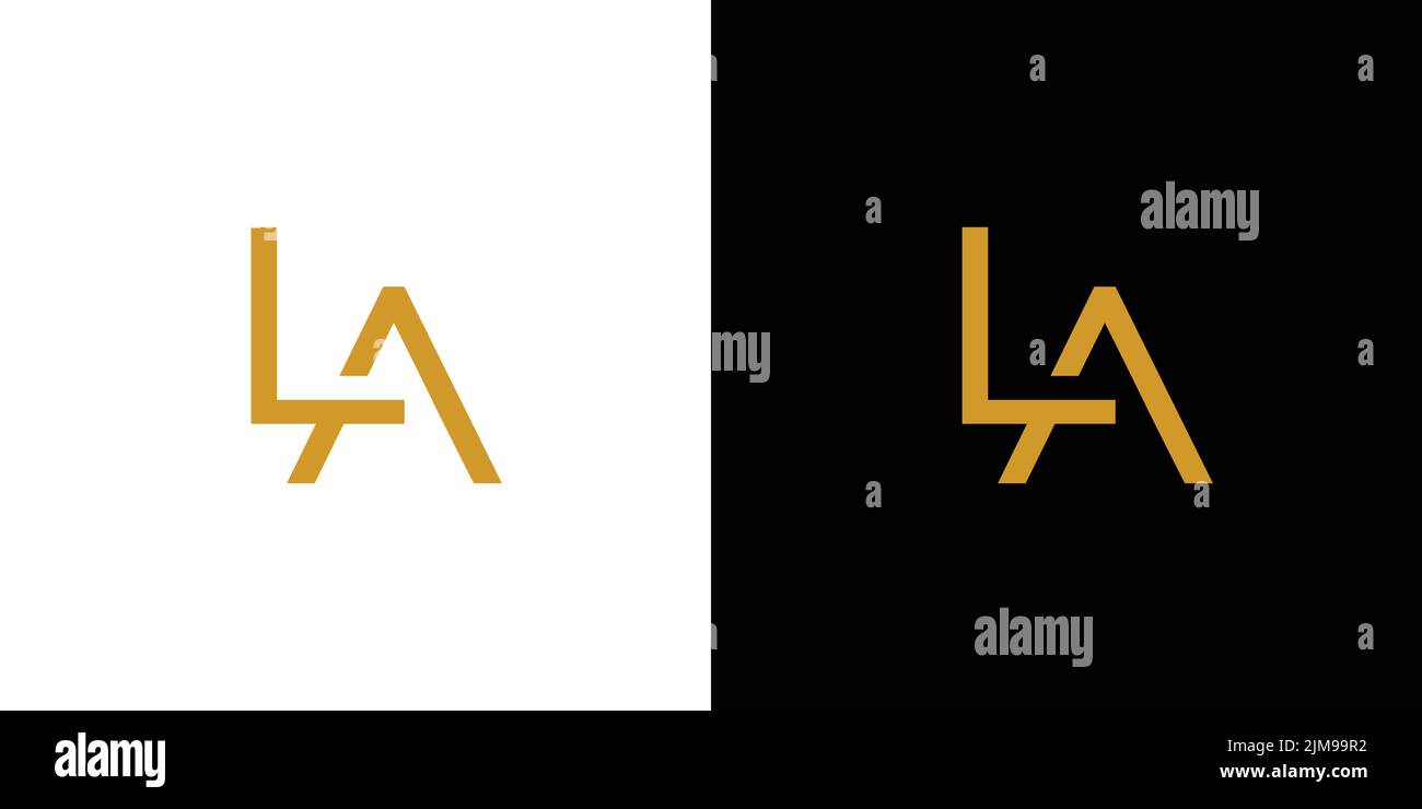 Modern and professional letter LA initials logo design Stock Vector ...