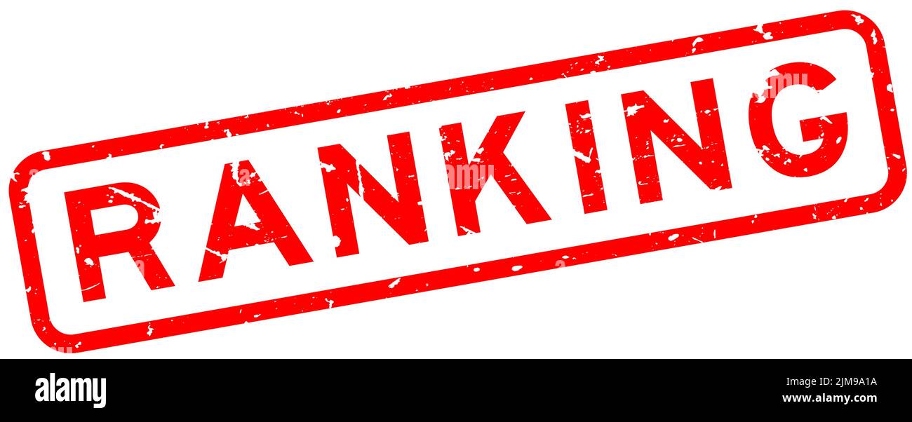 Grunge red ranking word square rubber seal stamp on white background Stock Vector Image & Art ...