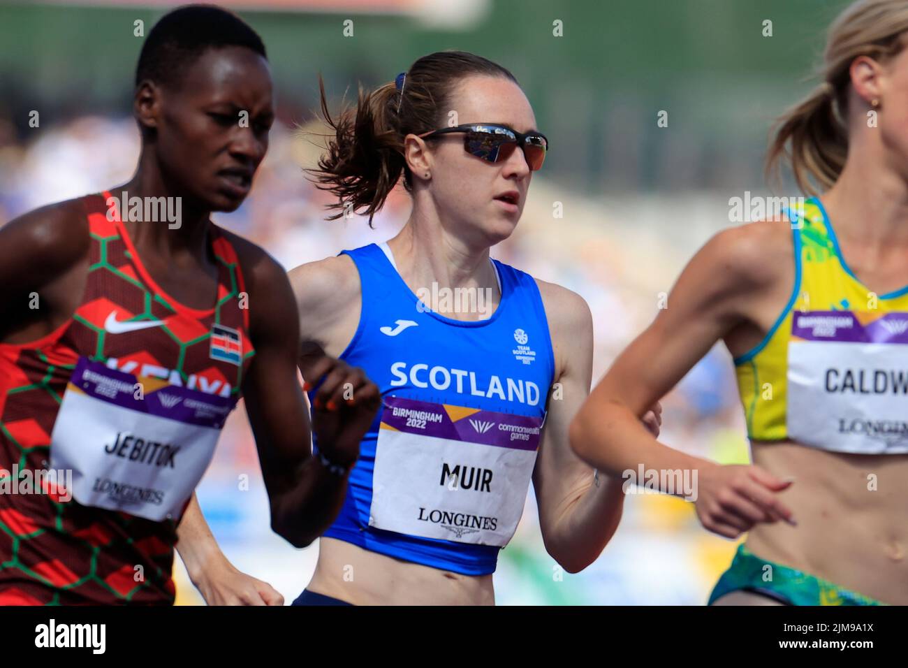 Laura Muir of Scotland running in the heat of the Women’s 1500m Stock ...