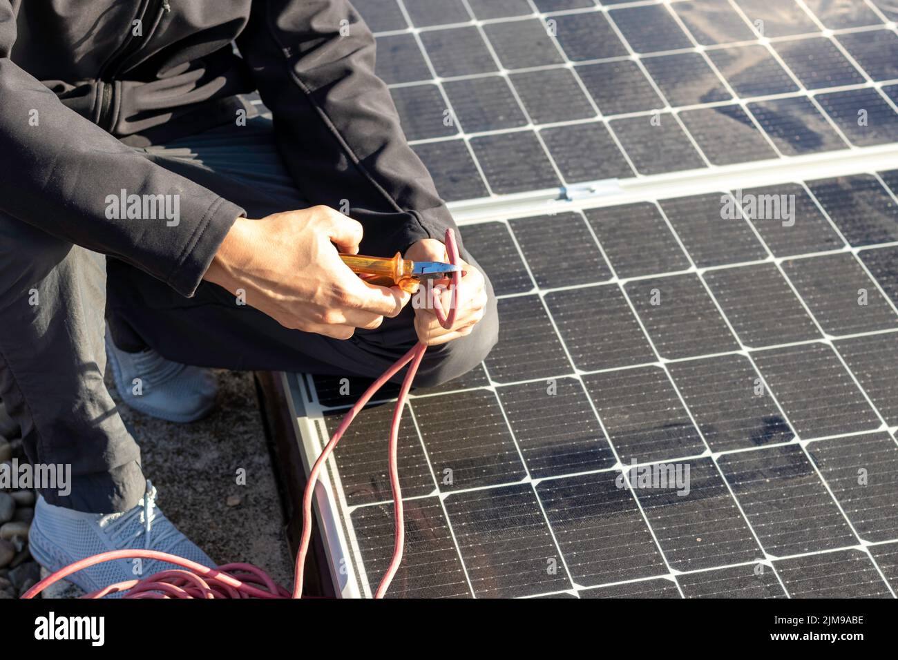 Solar cable with cable cutter hi-res stock photography and images - Alamy