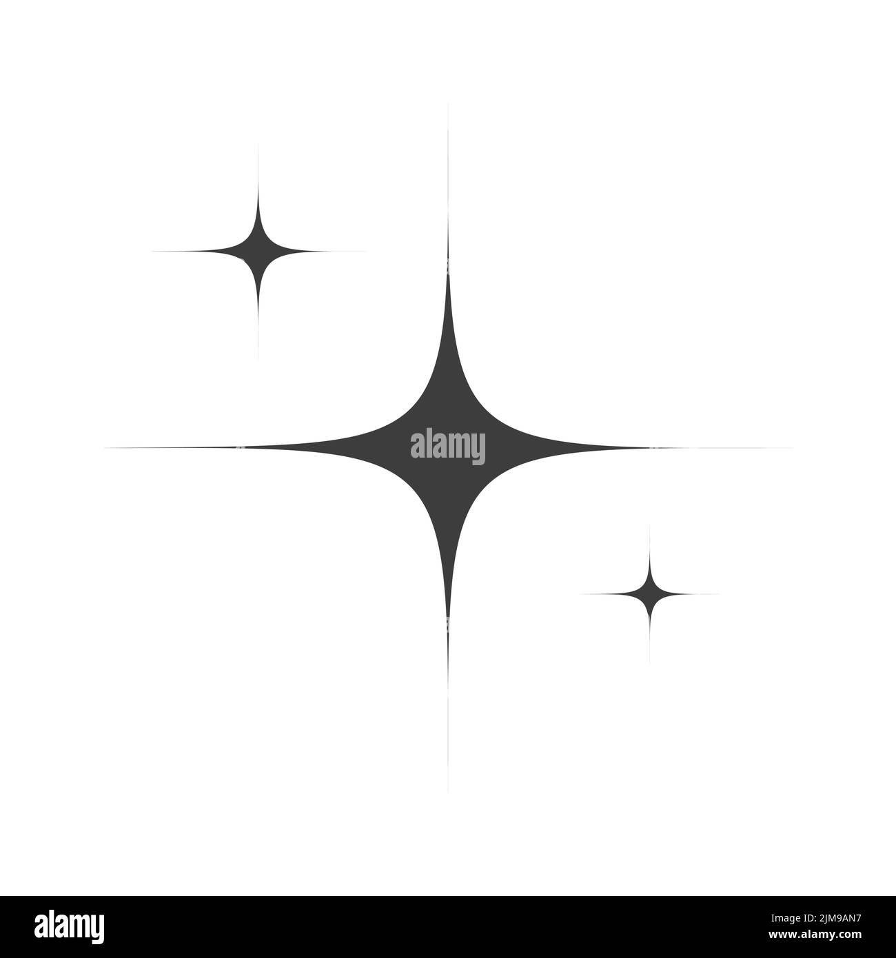 Sparkle icon set. Shiny cartoon stars. Glowing light effect stars and bursts collection Stock ...