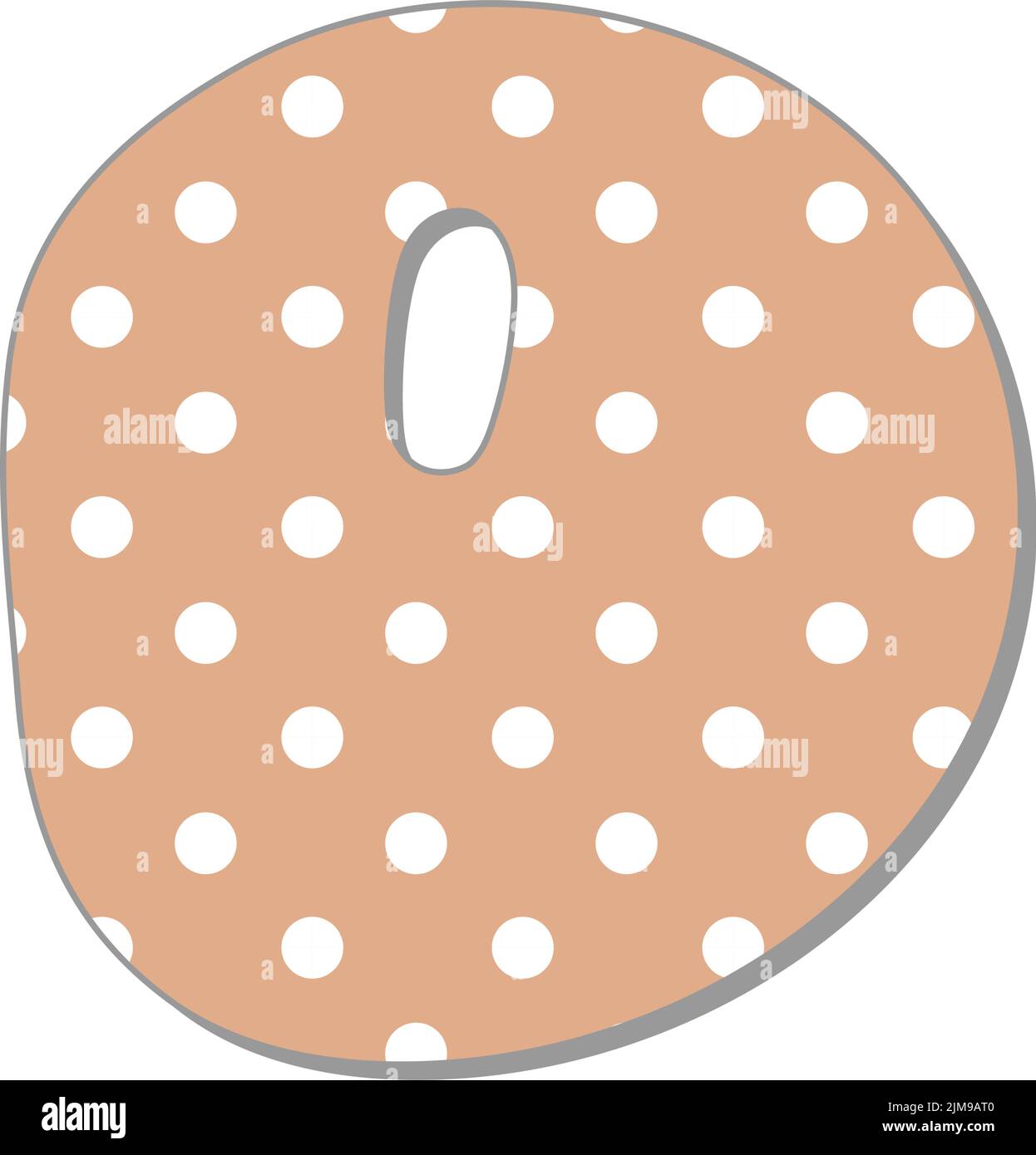 Polka dot letter.Pastel boho polka dots font. Hand drawn letter design ...