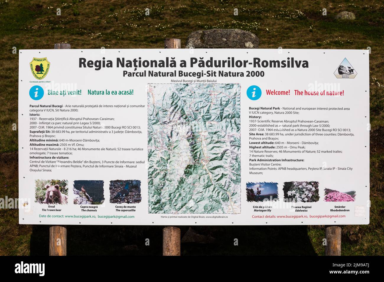 Bucegi map panel hi-res stock photography and images - Alamy