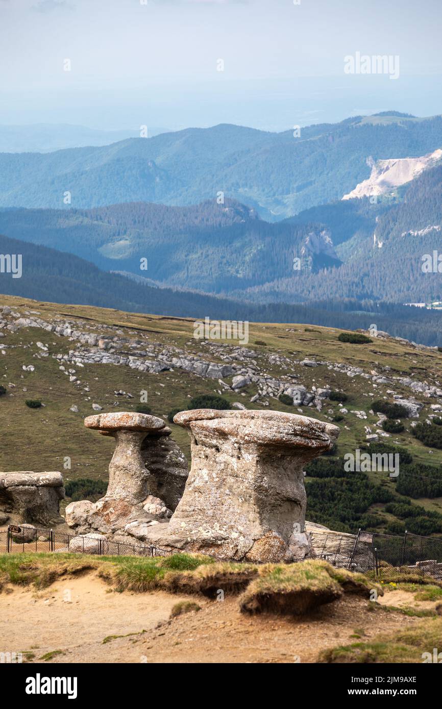 Babele rock formation in Bucegi Natural Park Romania Stock Photo - Alamy