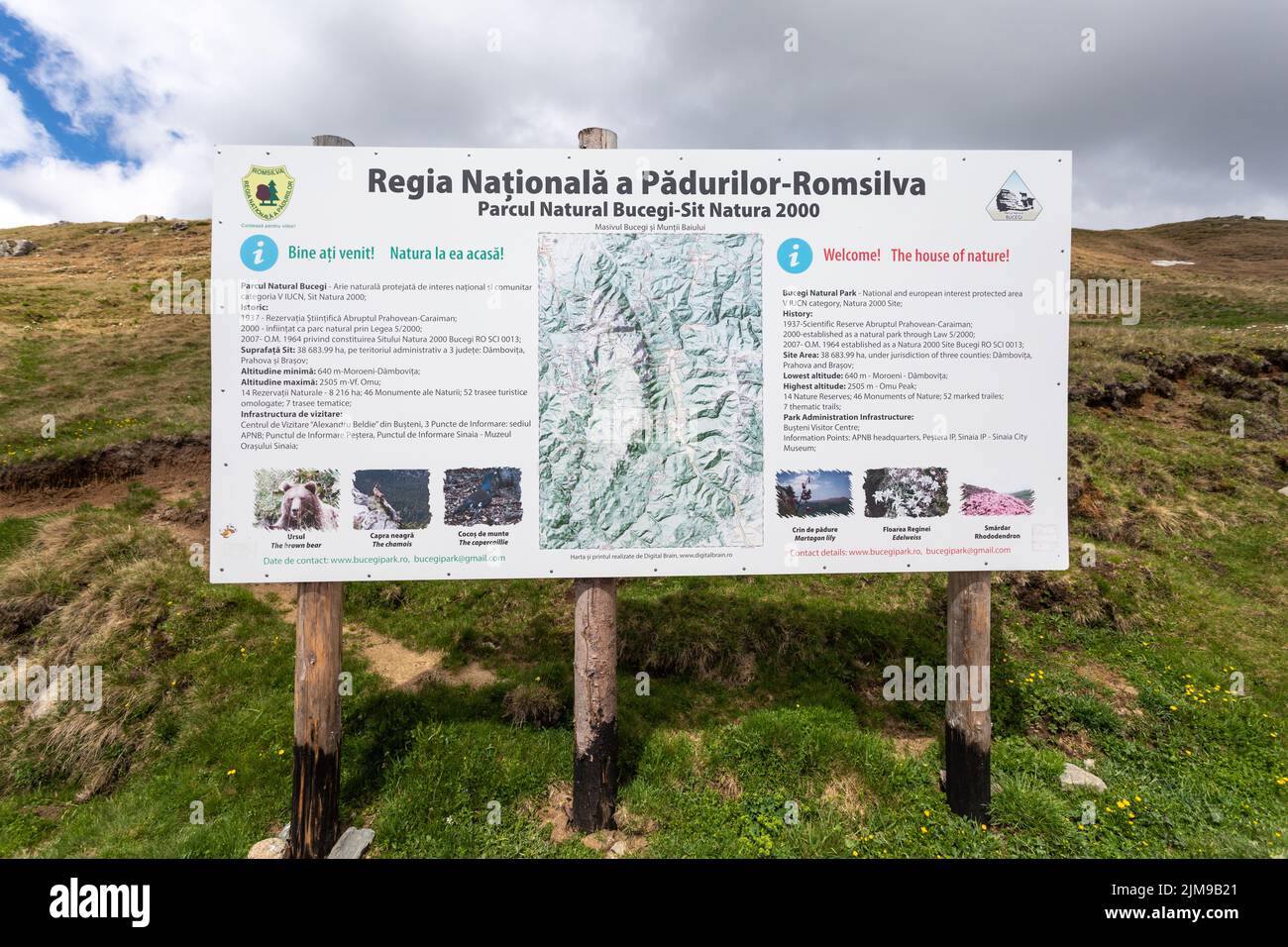 Bucegi map panel hi-res stock photography and images - Alamy