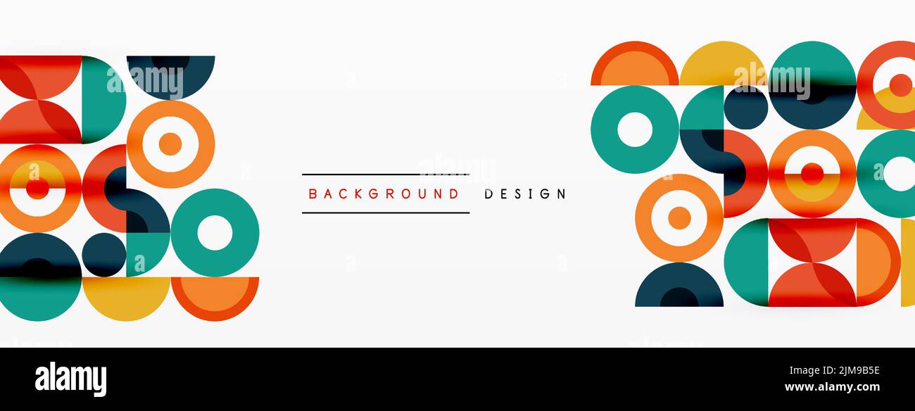 Colorful circle abstract background. Template for wallpaper, banner ...