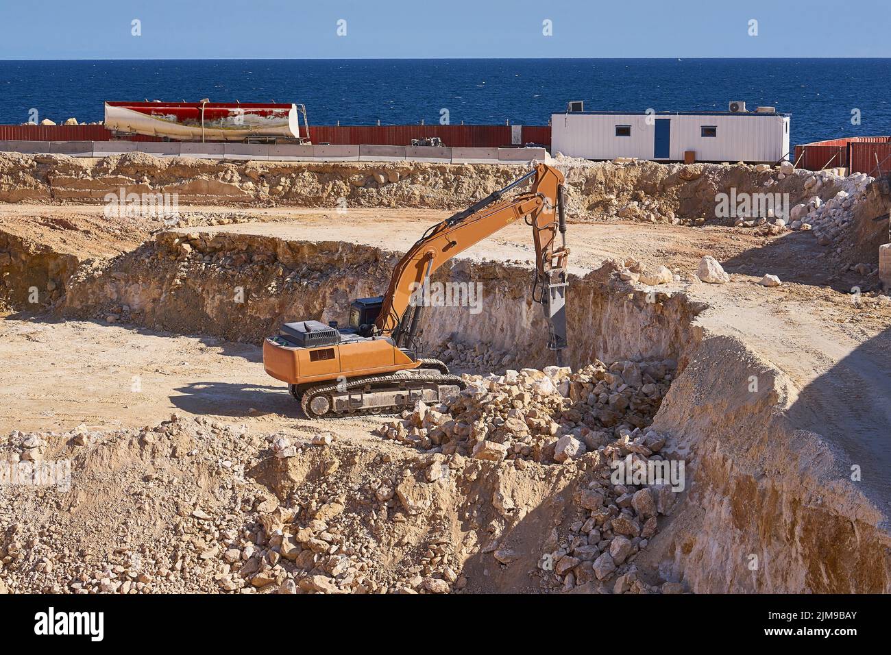 Frozen construction during economic hi-res stock photography and images ...