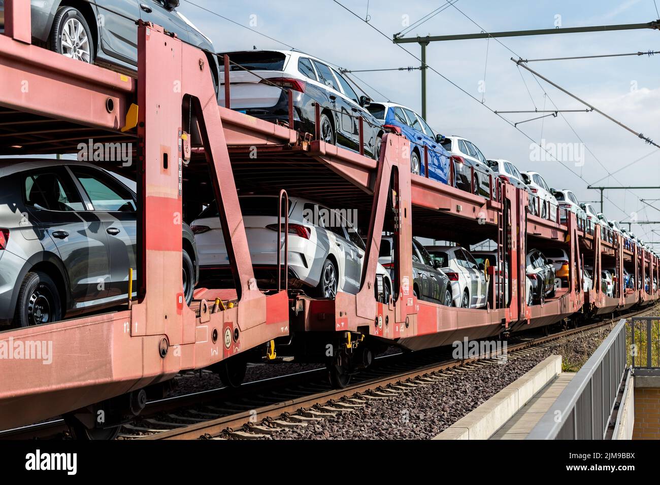 Mane new modern electric and fuel cars transportation by cargo freight ...