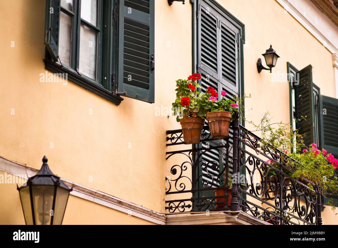 Window in Greece Stock Photo - Alamy
