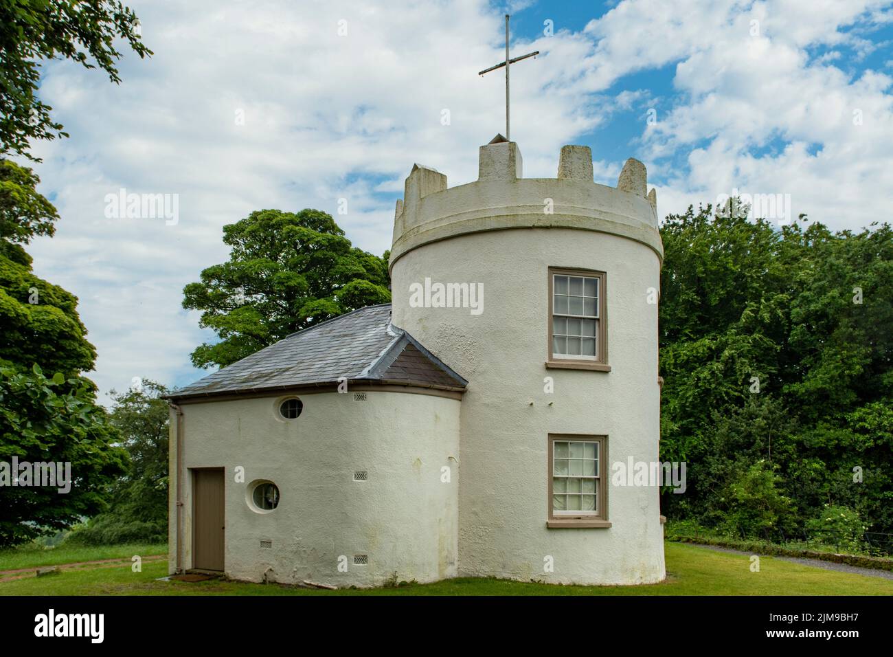 Kymin Round Tower, near Monmouth, Monmouthshire, Wales Stock Photo - Alamy
