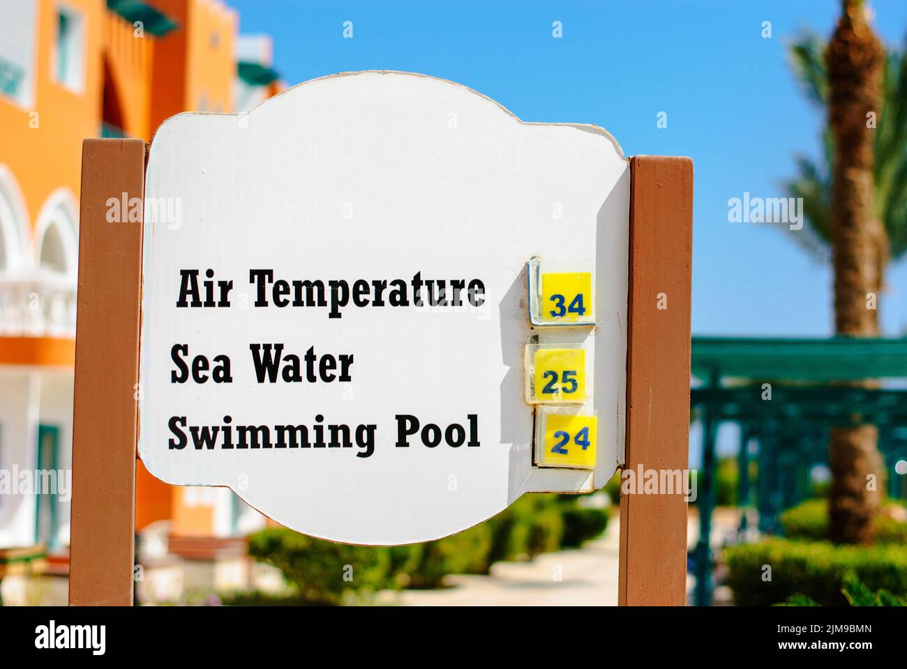 Air Temperature Sign Stock Photo - Alamy
