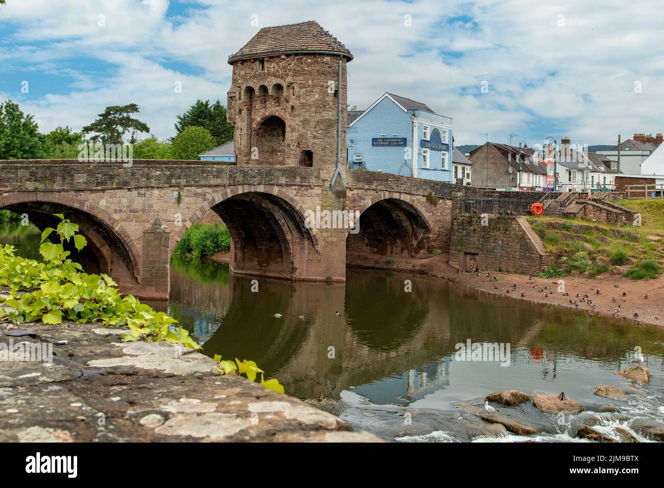 Monnow Bridge, Monmouth, Monmouthshire, Wales Stock Photo - Alamy