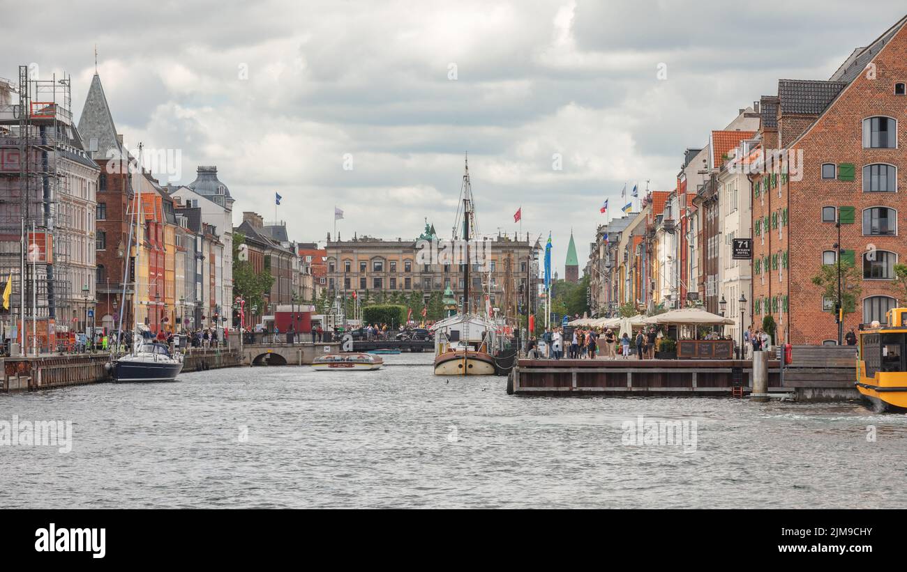 Nyhavn Harbour canal in Copenhagen Denmark Stock Photo - Alamy