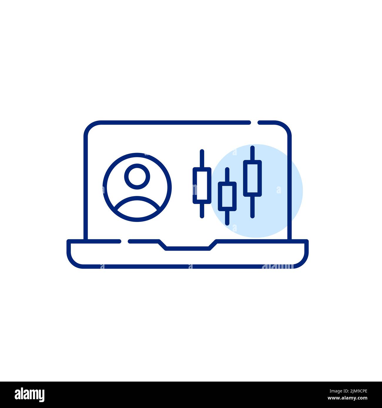 Online stock trading personal account. Pixel perfect, editable stroke ...