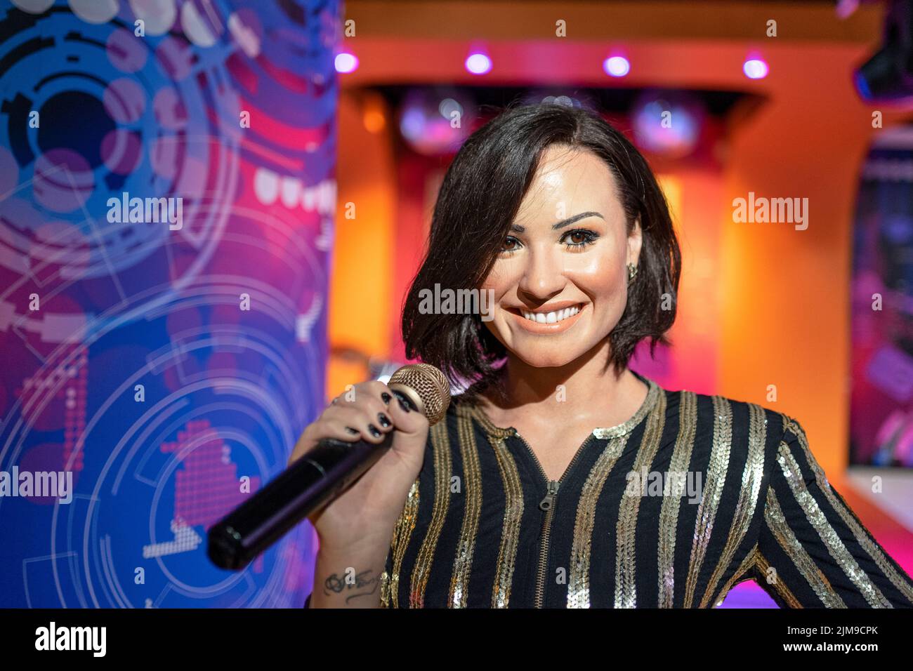 Demi Lovato wax portrait at Madame Tussauds Istanbul. Demi Lovato is an ...