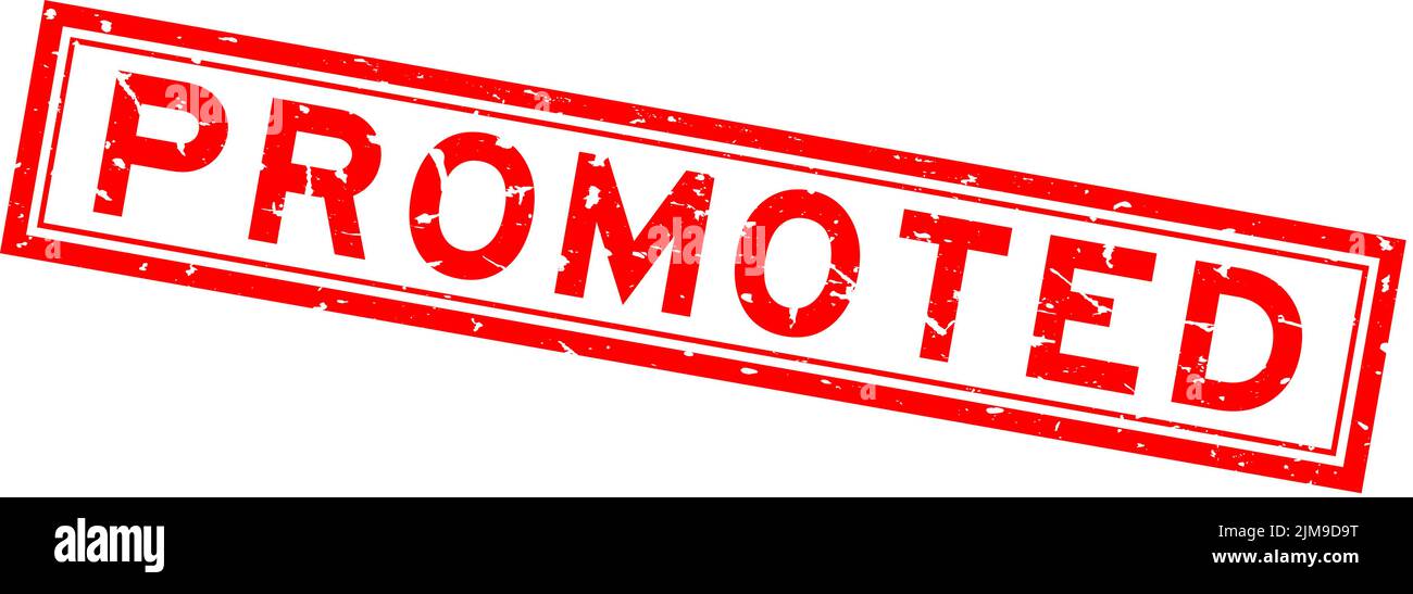 Grunge red promoted word square rubber seal stamp on white background Stock Vector Image & Art ...