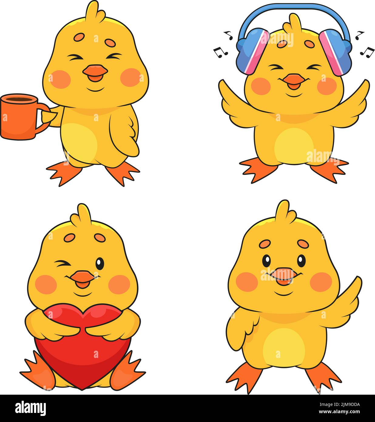 Hand holding baby chick Stock Vector Images - Alamy