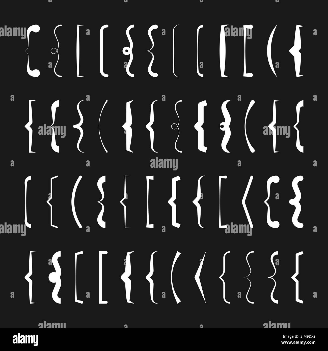 Text brackets collection, white quotation box. Curly, square and corner ...
