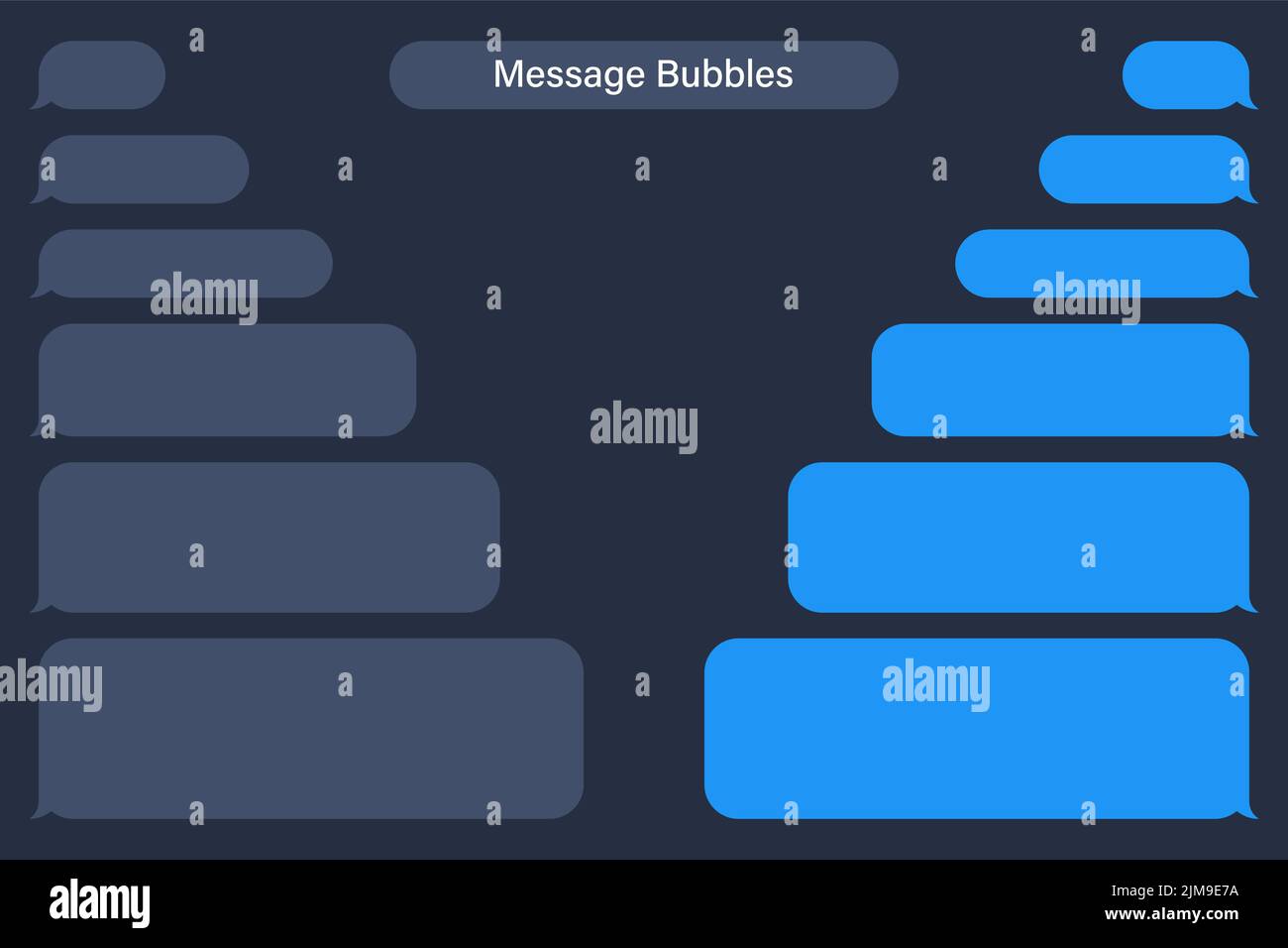 Blank various message bubbles. Chat or messenger speech bubble. SMS ...