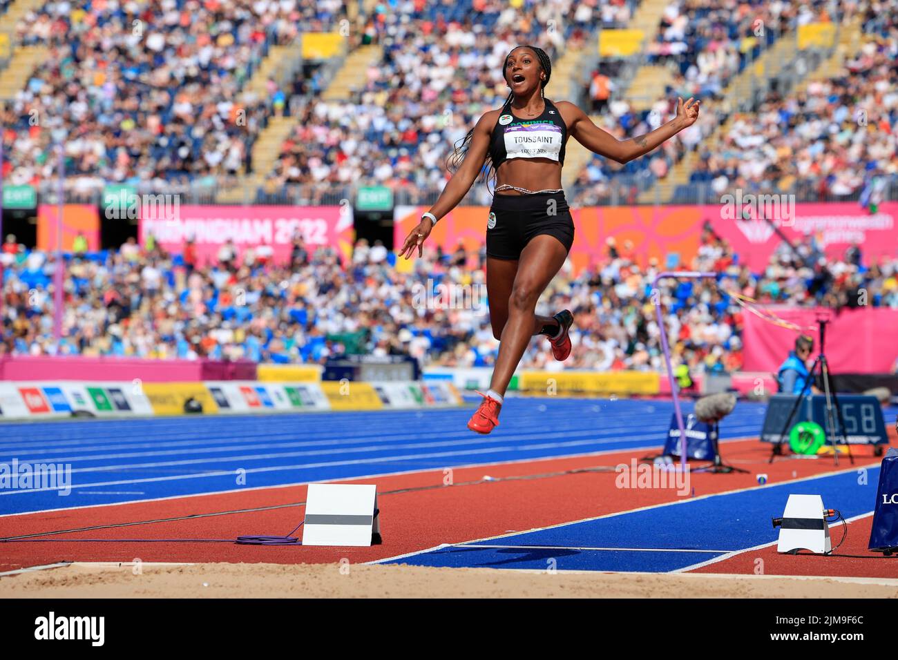 Mariah Toussaint of Dominica performs in the long jump Stock Photo - Alamy