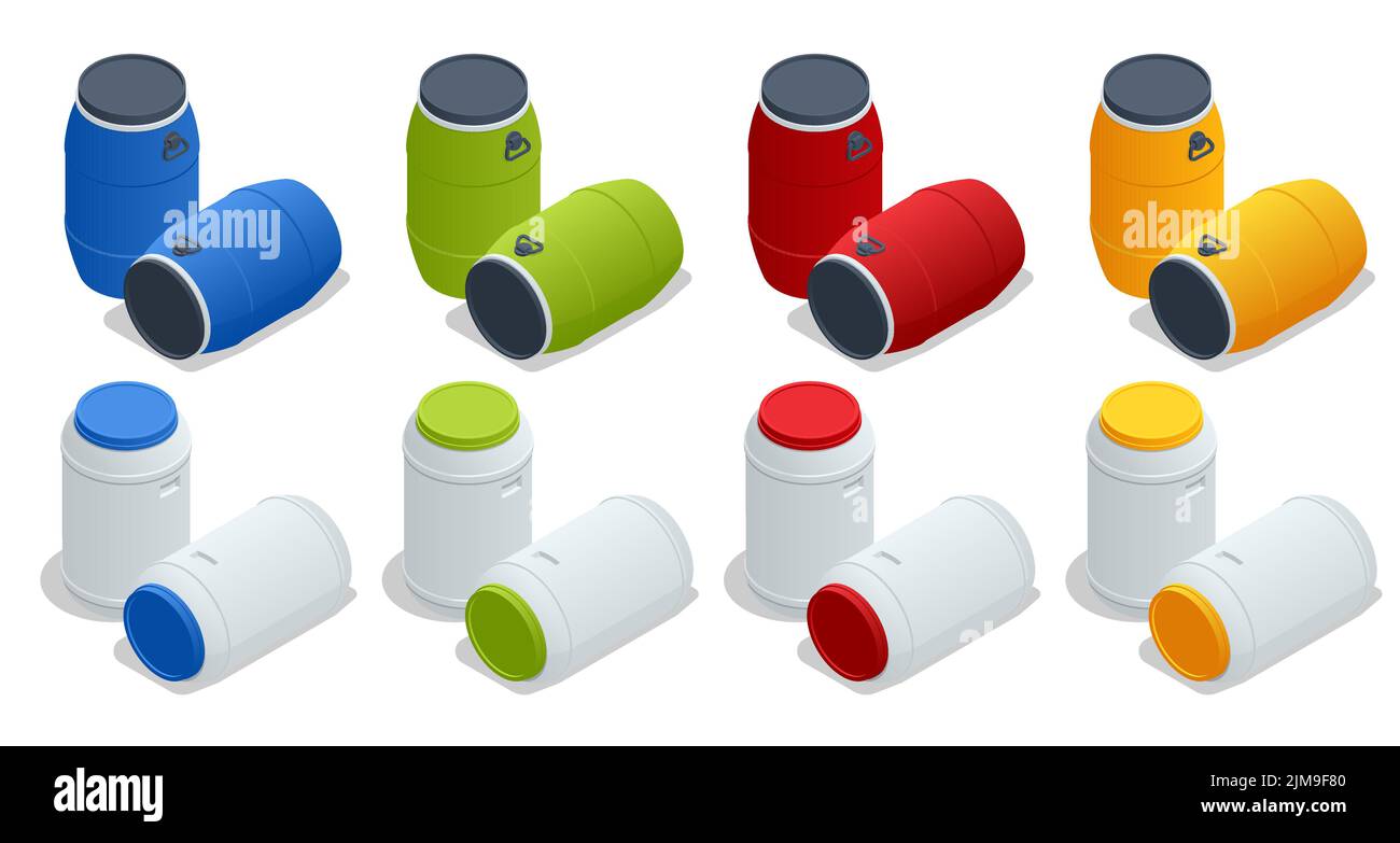 Garbage drums Stock Vector Images - Alamy