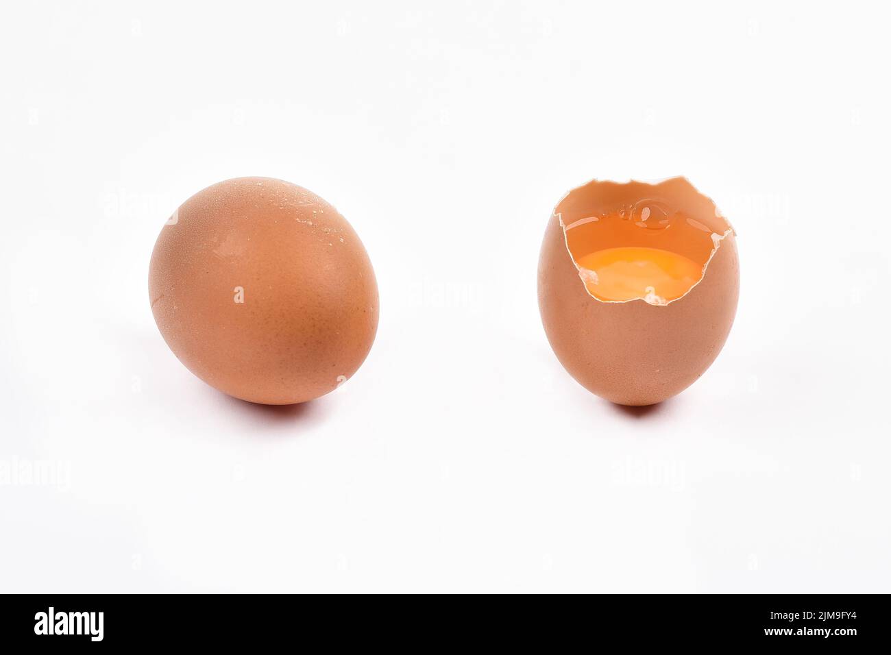 Closeup open egg hi-res stock photography and images - Alamy