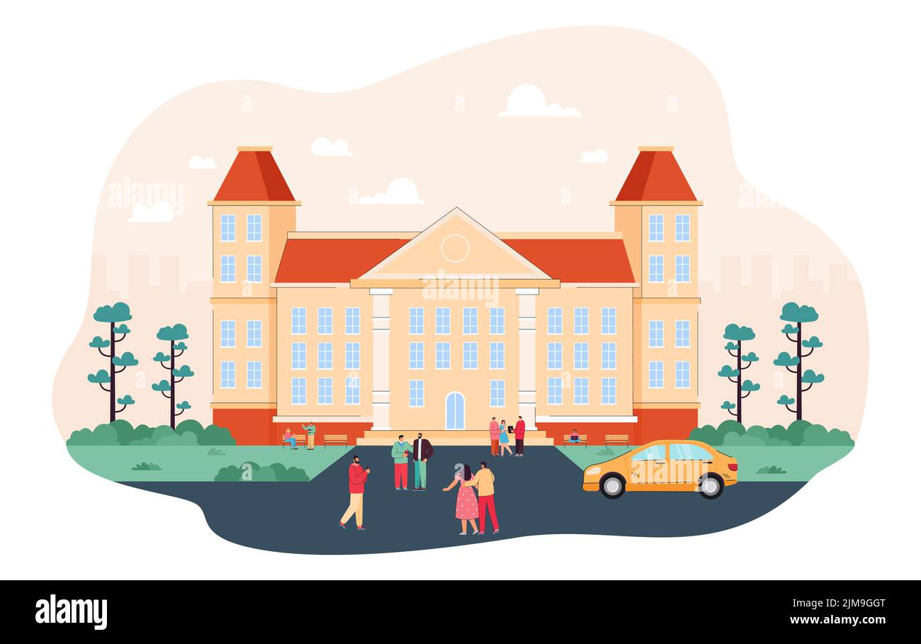 Young student on campus Stock Vector Images - Alamy