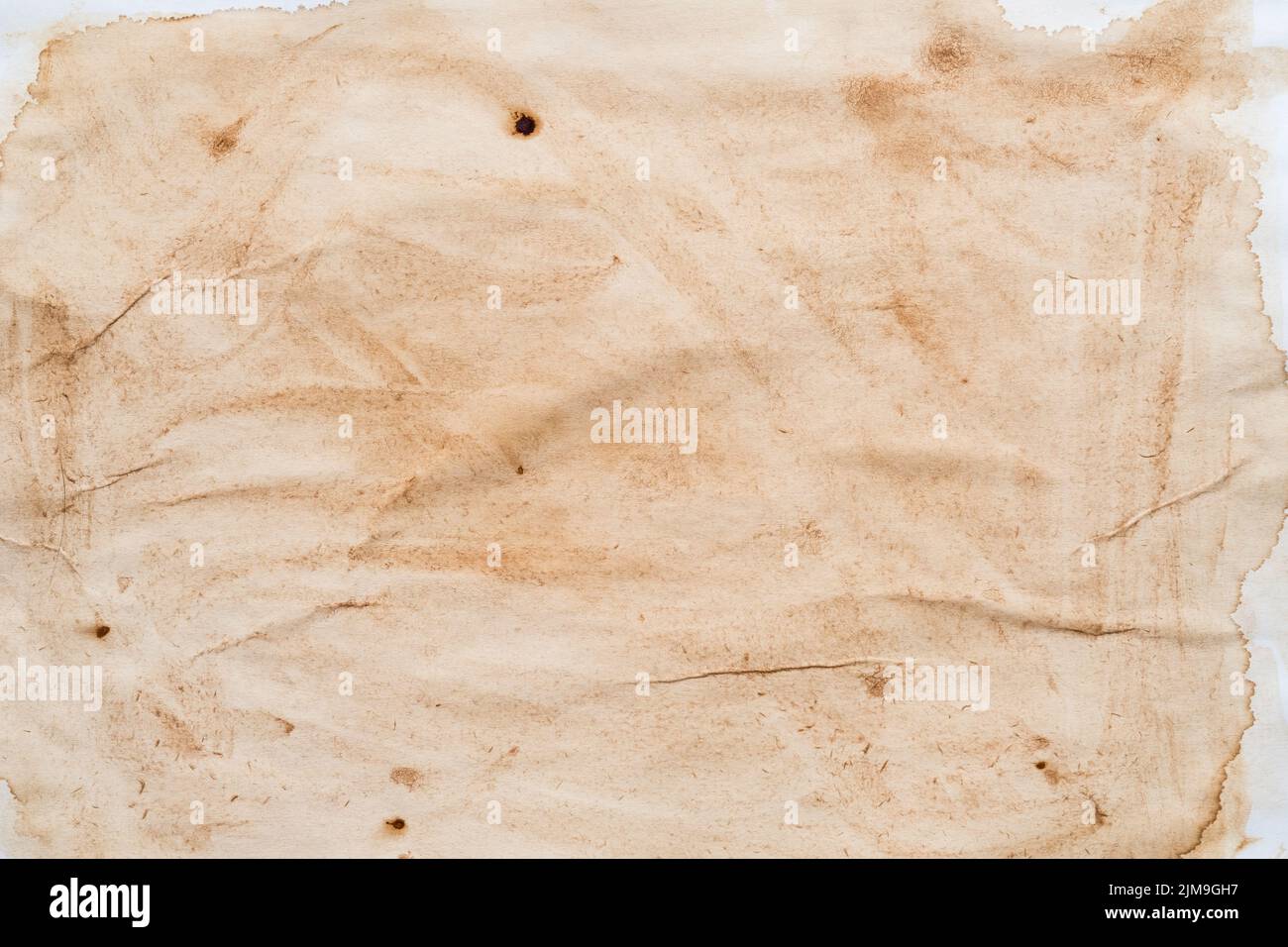 brown splotch stained paper background coffee Stock Photo - Alamy