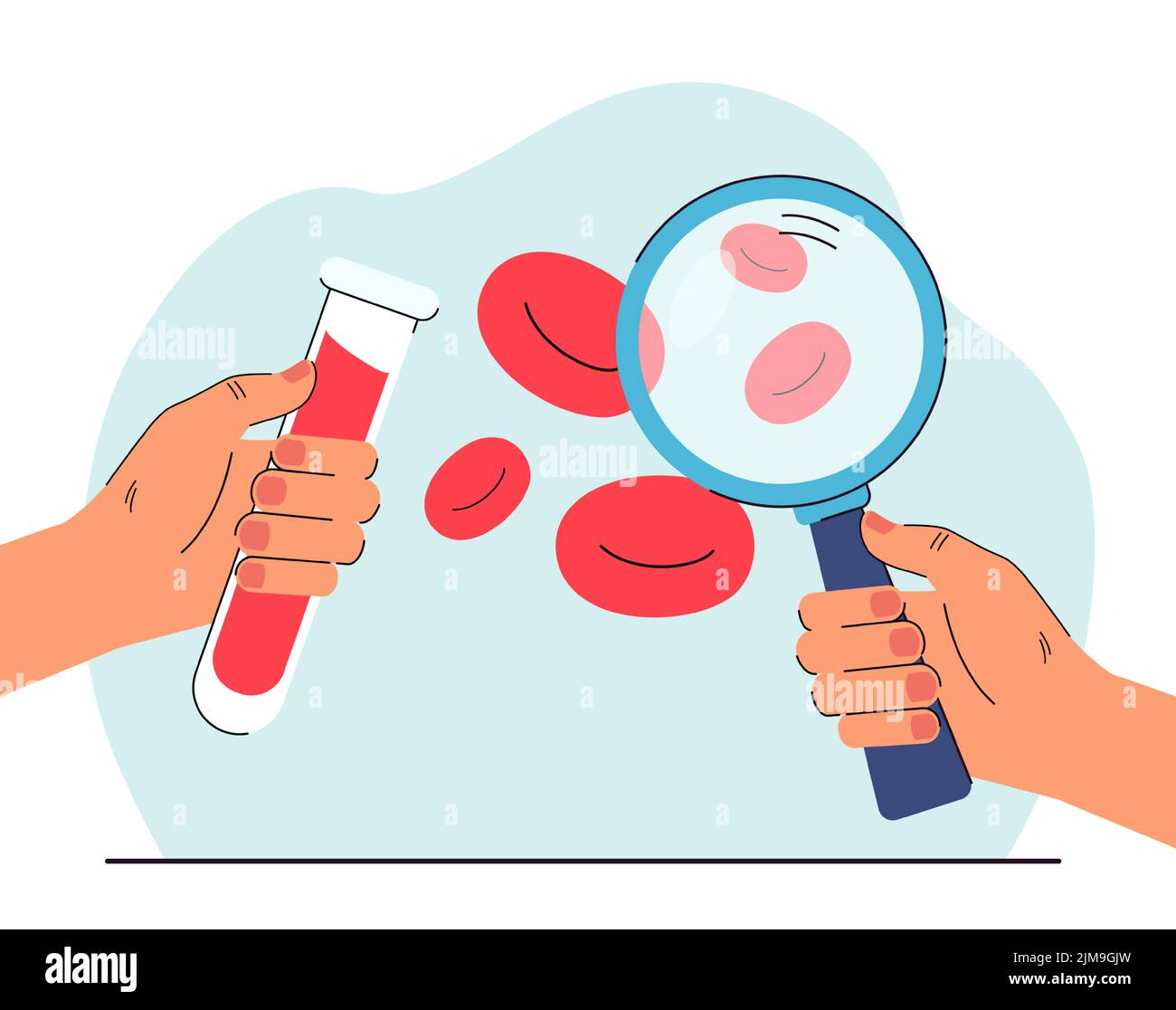 Holding blood test tube Stock Vector Images - Alamy