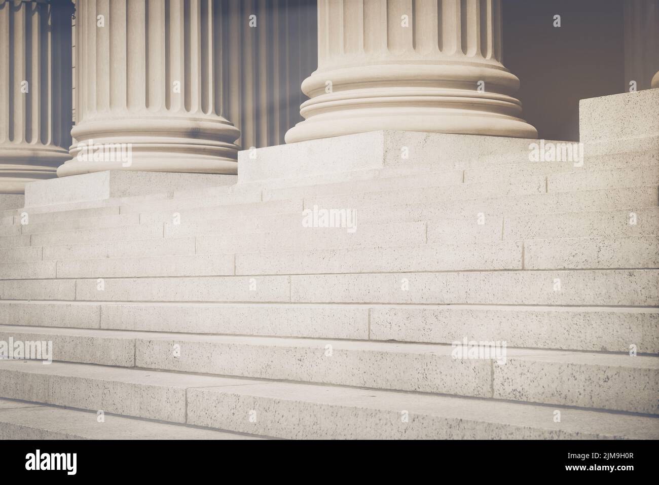 Pillars and Stairs to a Courthouse with Vintage Style Filter Stock ...