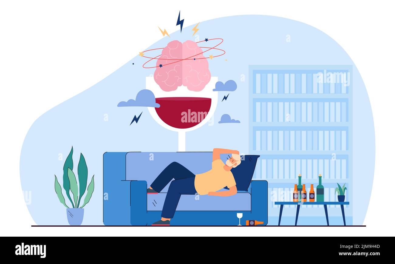 Hangover man Stock Vector Images - Alamy