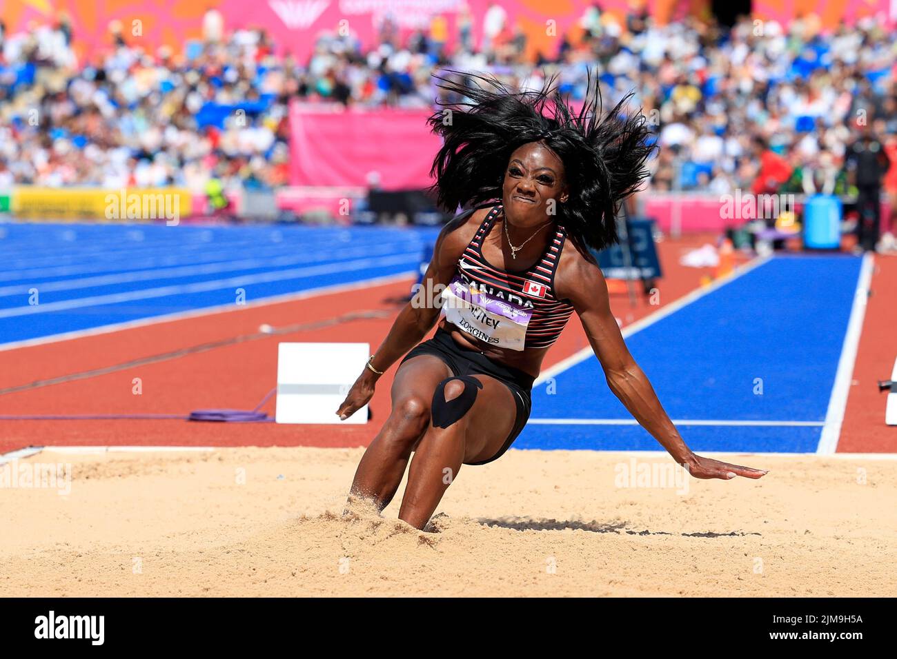 Christabel Nettey of Canada performs in the long jump Stock Photo - Alamy