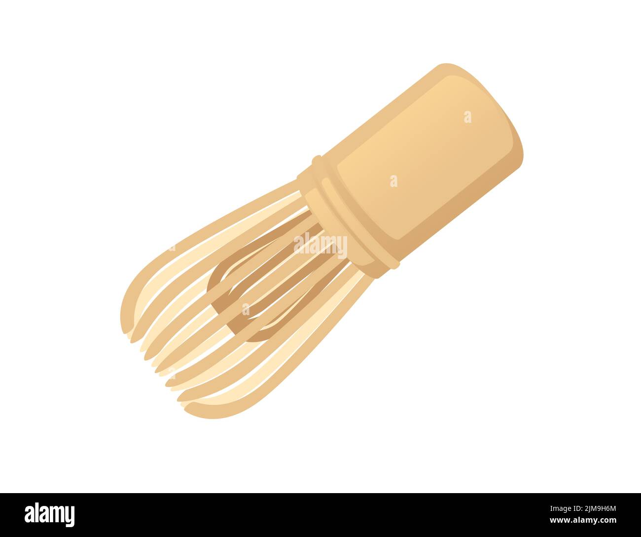 Wooden matcha whisk tool tradition equipment vector illustration ...