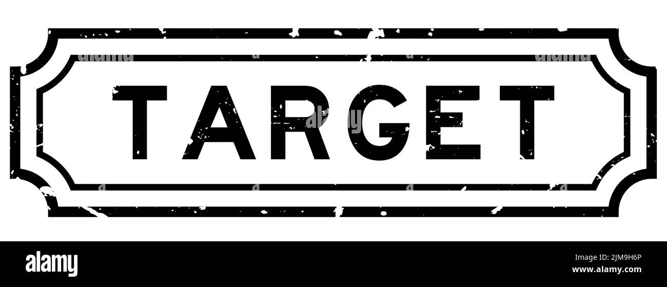Grunge black target word rubber seal stamp on white background Stock ...