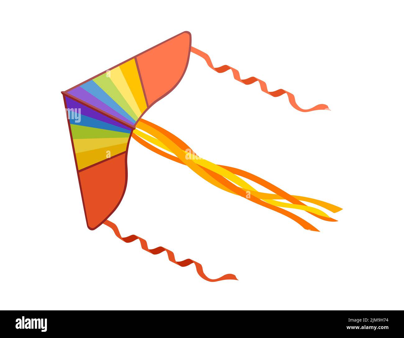 Colorful kite wind flying toy vector illustration isolated on white ...