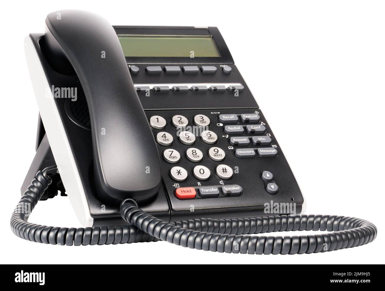 Digital telephone set with LCD over white background Stock Photo - Alamy