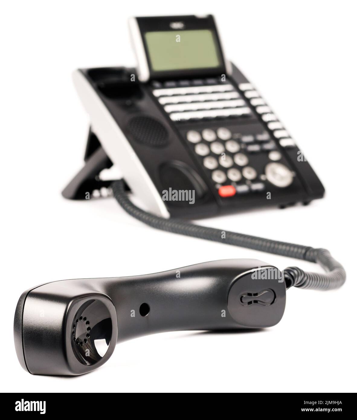 Office digital black telephone set Stock Photo - Alamy