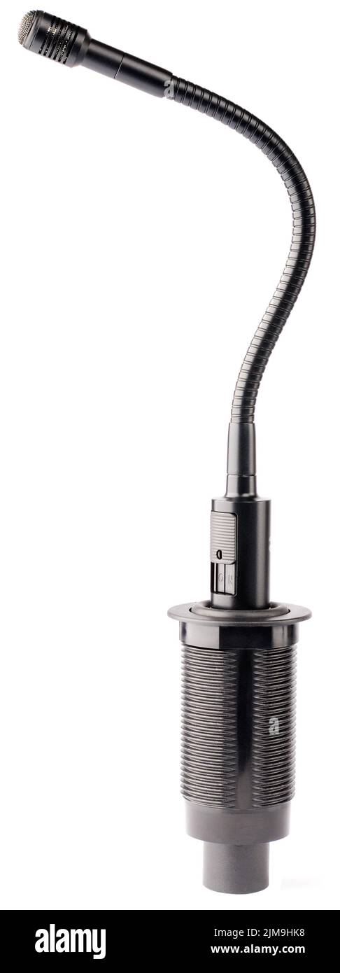 Modern studio microphone isolated on the white Stock Photo - Alamy