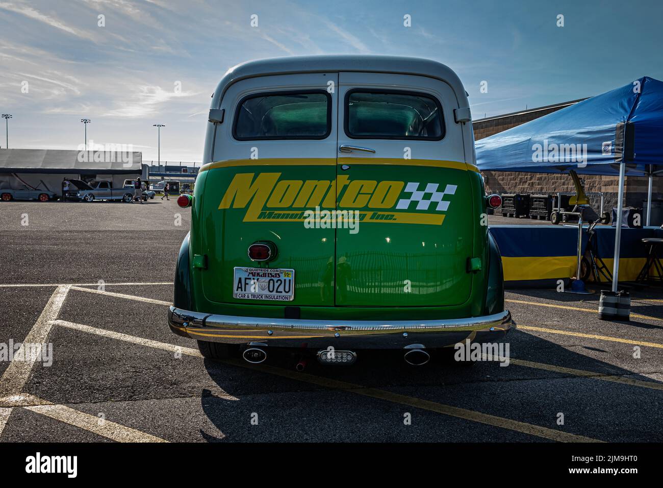 Lebanon, TN - May 13, 2022: Low perspective back view of a 1949 GMC 100 ...