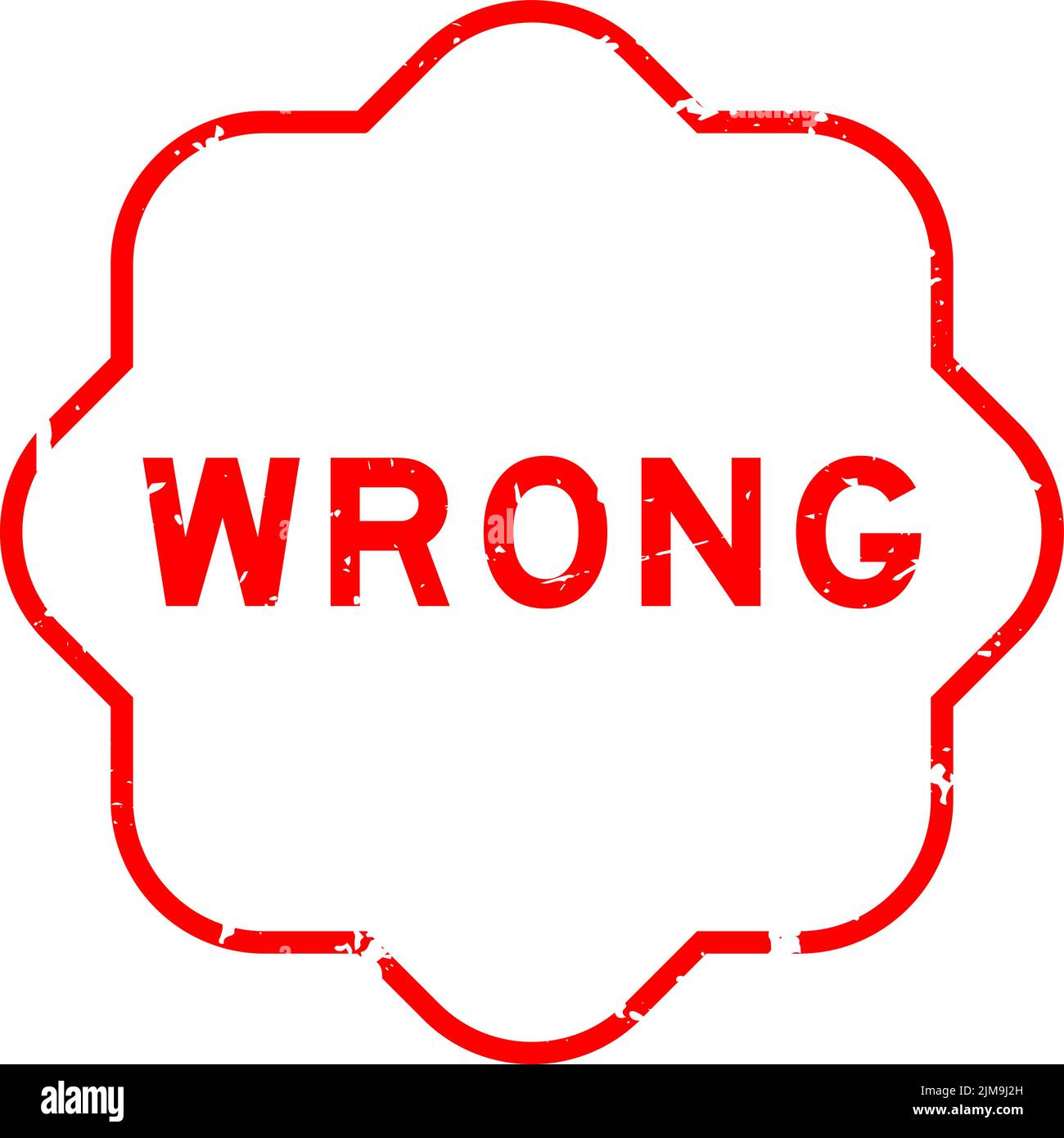 Grunge red wrong word rubber seal stamp on white background Stock Vector Image & Art - Alamy