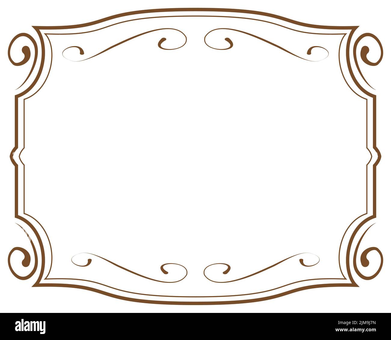 Vector decorative frame on white background Stock Photo - Alamy