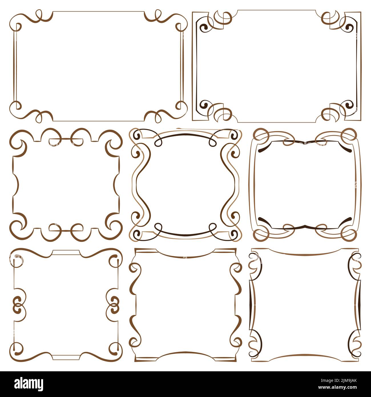 Vector illustration. set of decorative frameworks Stock Photo - Alamy