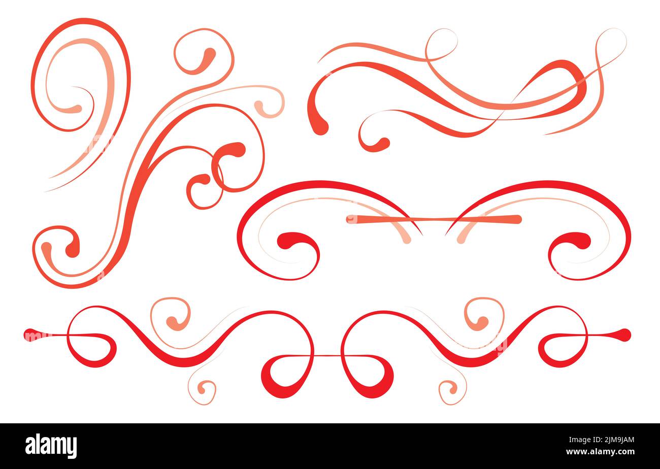Red Swirl Borders