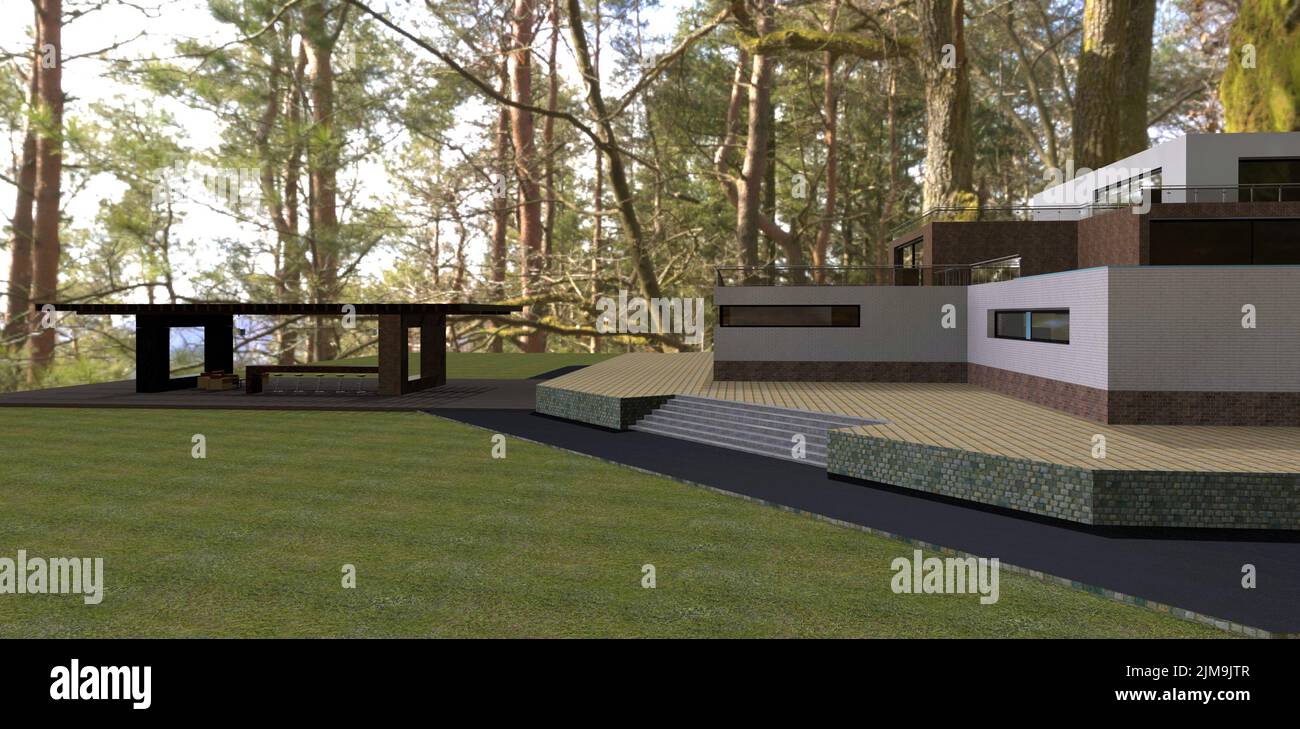 Wonderful estate in a relict forest. Nearby is a small cozy patio with ...