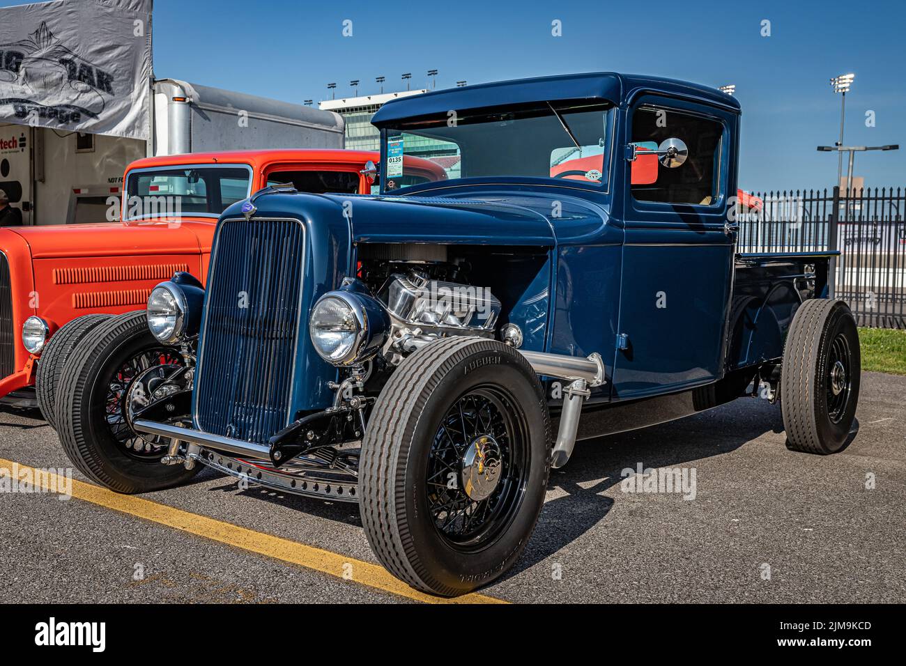 Lebanon, TN - May 13, 2022: Low perspective front corner view of a 1934 ...
