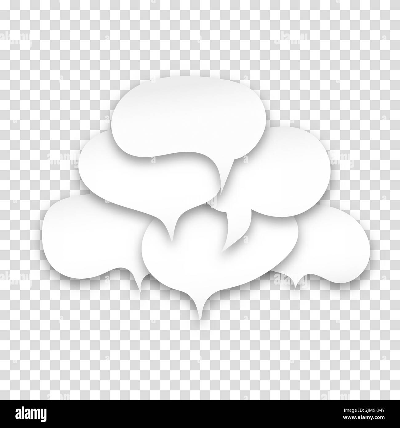 Vector set of speech bubbles stickers. Vector white blank blank speech ...