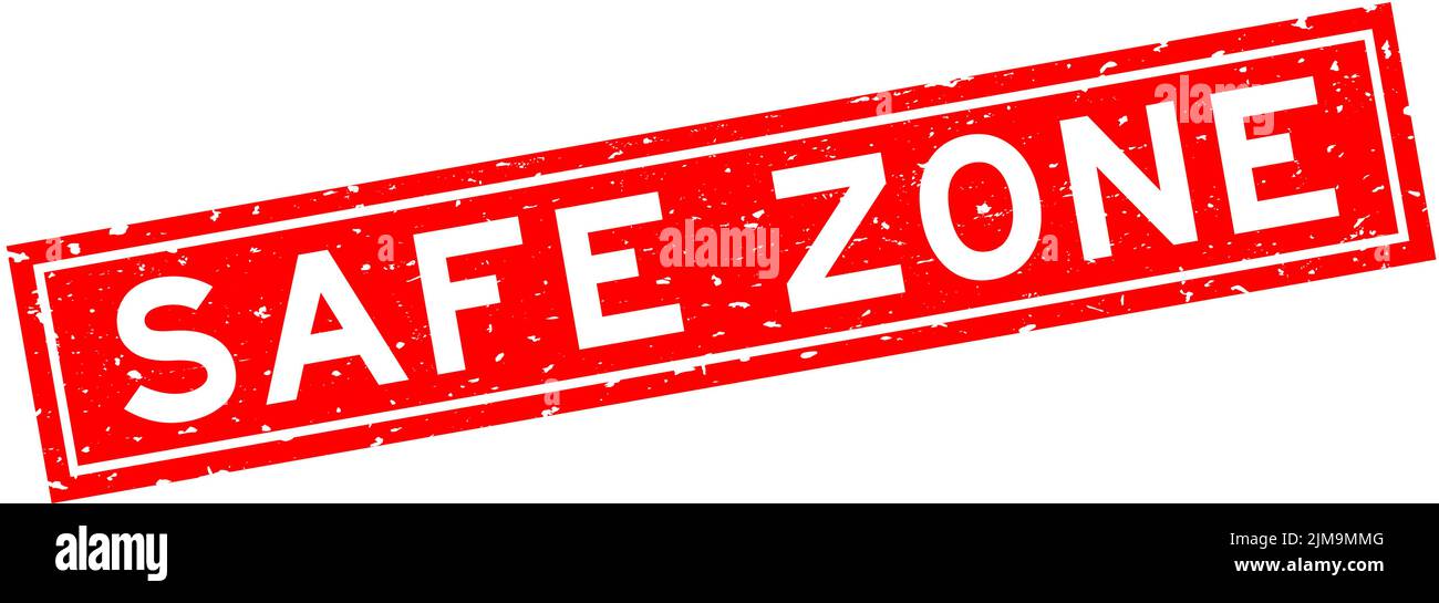 Grunge red safe zone word square rubber seal stamp on white background Stock Vector Image & Art ...