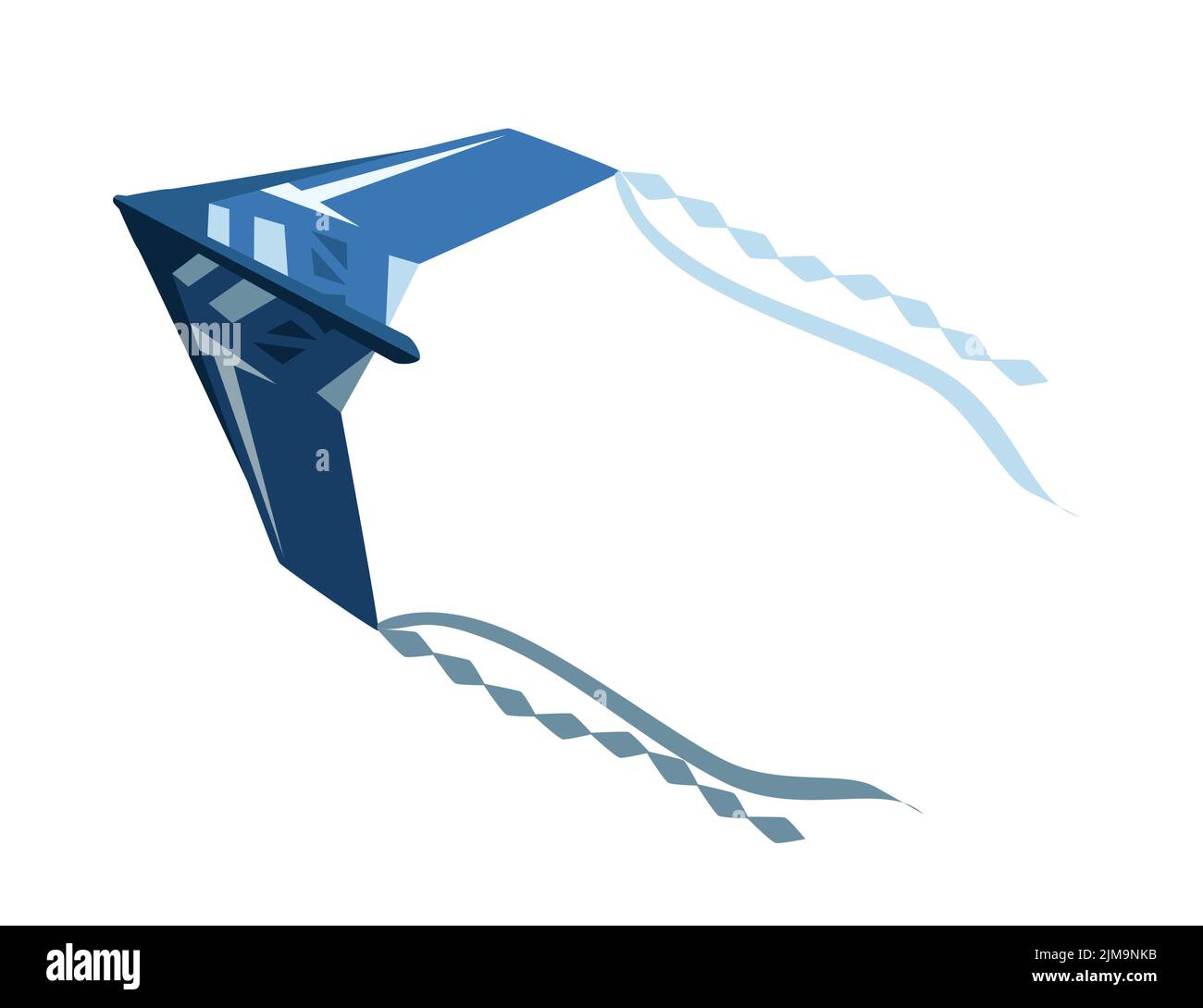 Colorful kite wind flying toy vector illustration isolated on white ...